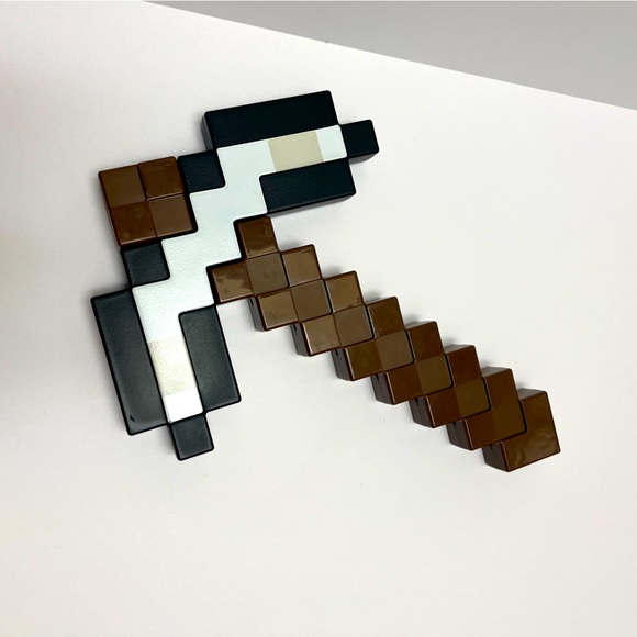 minecraft | Toys | Mattel Minecraft Iron Pickaxe Plastic Toy Gently ...